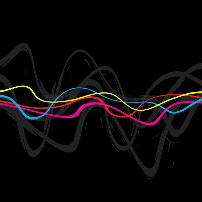 Abstract layout with wavy lines in a ... | Stock vector | Colourbox