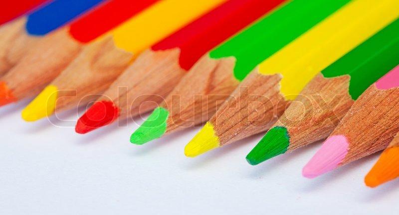 Sammlung der bunten Stiften | Stock Bild | Colourbox