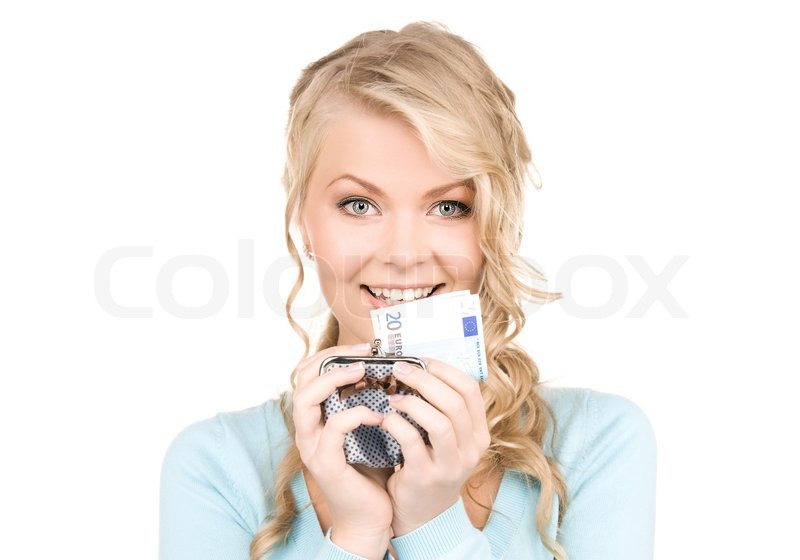 Bild der schönen Frau mit Handtasche ... | Stock Bild | Colourbox