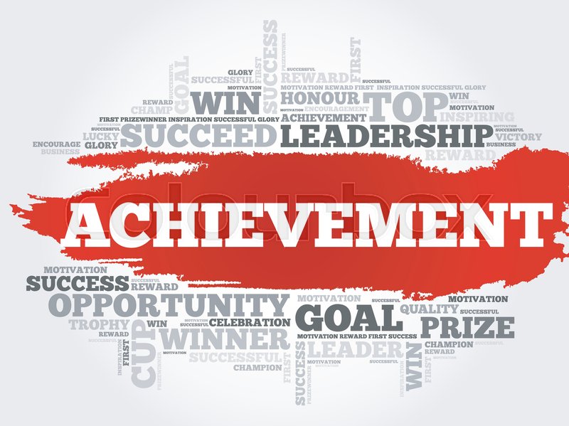 Achievement word cloud, business ... | Stock vector | Colourbox