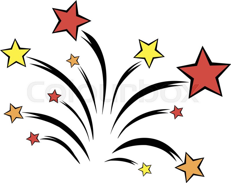 Firework icon in cartoon style ... | Stock vector | Colourbox