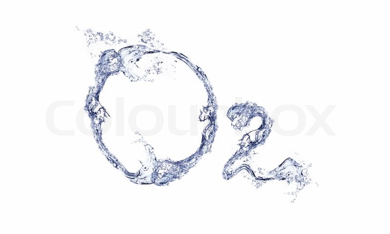 O2 formula with water | Stock image | Colourbox