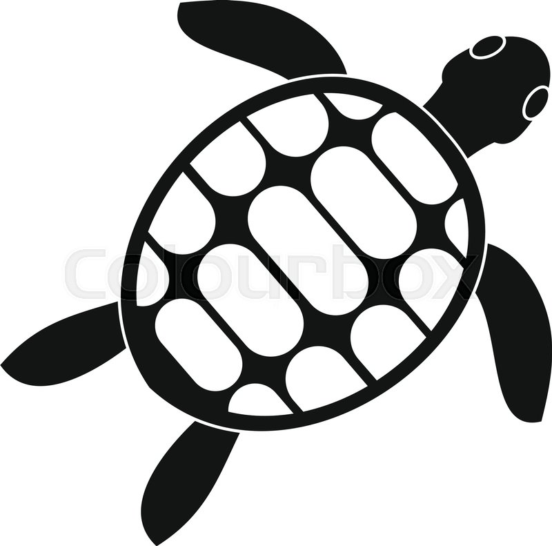Turtle icon. Simple illustration of ... | Stock vector | Colourbox