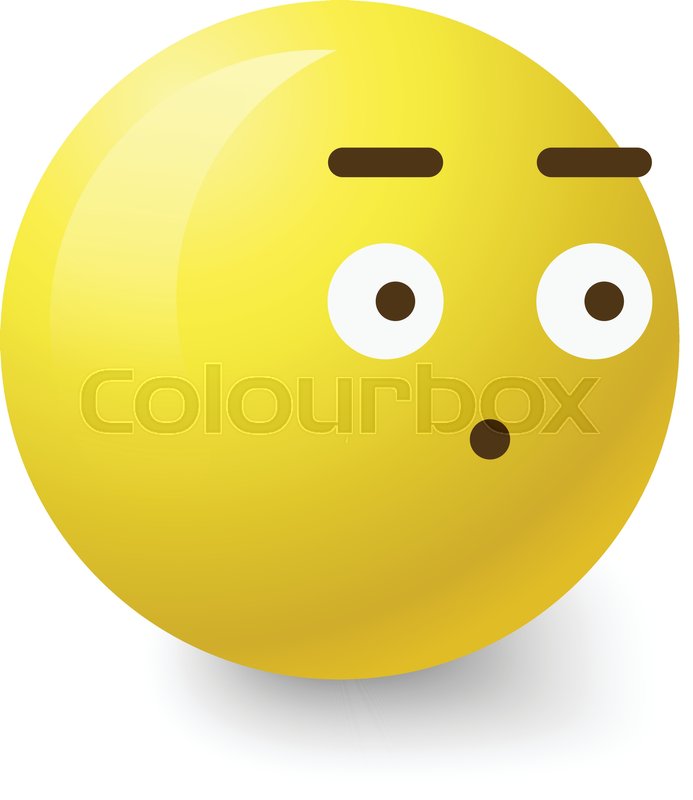 Surprised smiley icon. Cartoon ... | Stock vector | Colourbox