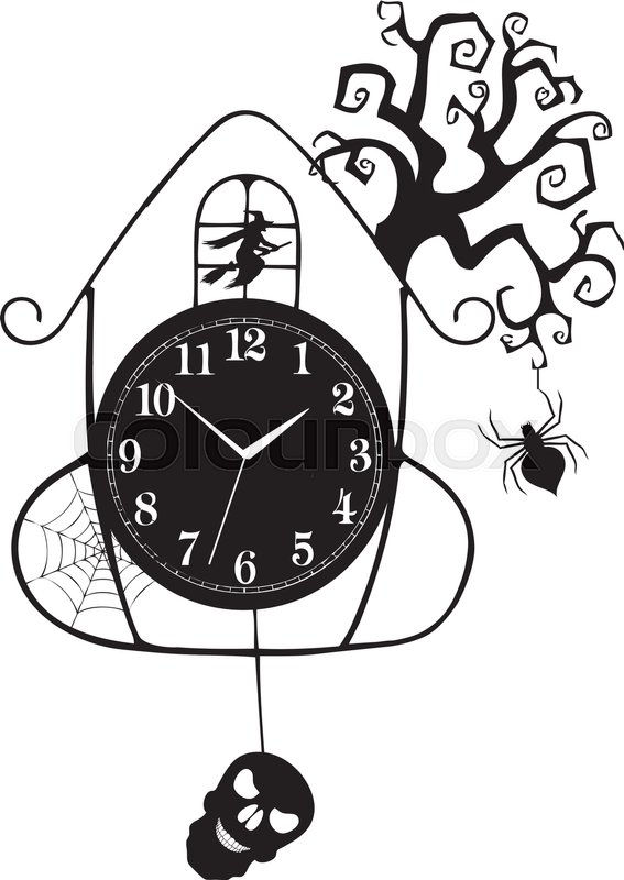 Clocks for Halloween celebration, a ... | Stock Vector | Colourbox