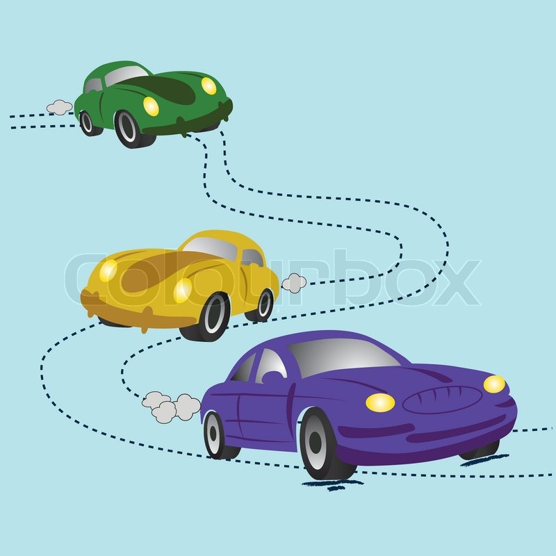 Cartoon cars, illustration | Stock vector | Colourbox