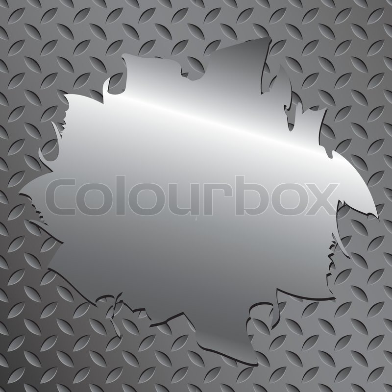 Metal texture with text, blank | Stock vector | Colourbox