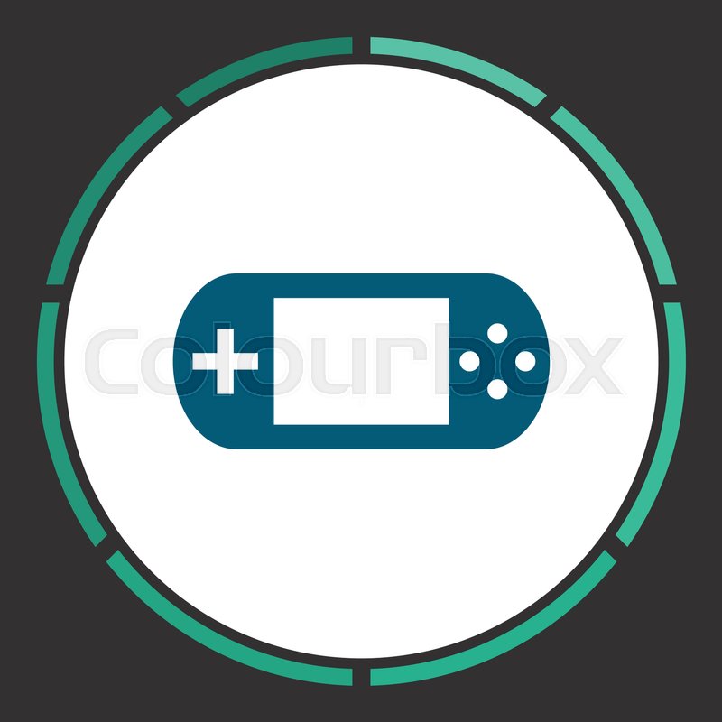 Console Icon Vector. Flat simple Blue ... | Stock vector | Colourbox