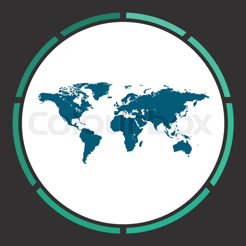 World map Icon Vector. Flat simple ... | Stock vector | Colourbox