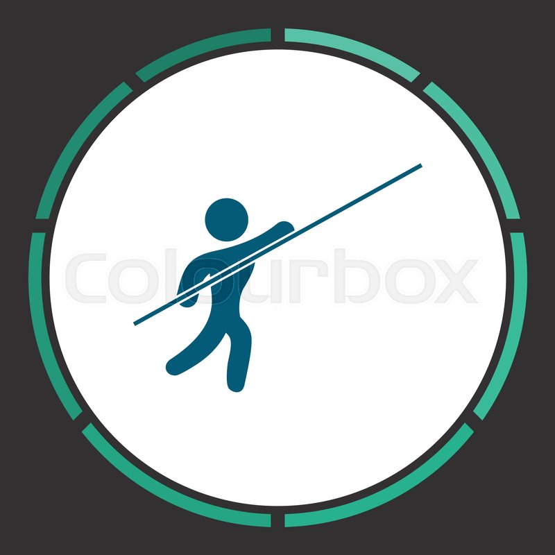 Athlete Icon Vector. Flat simple Blue ... | Stock vector | Colourbox