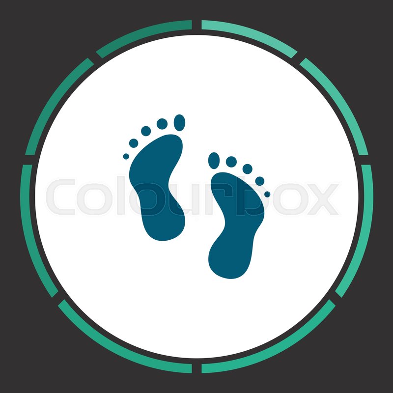 Footprints Icon Vector. Flat simple ... | Stock vector | Colourbox