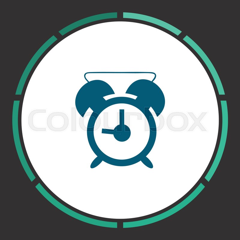 Alarm Icon Vector. Flat simple Blue ... | Stock vector | Colourbox