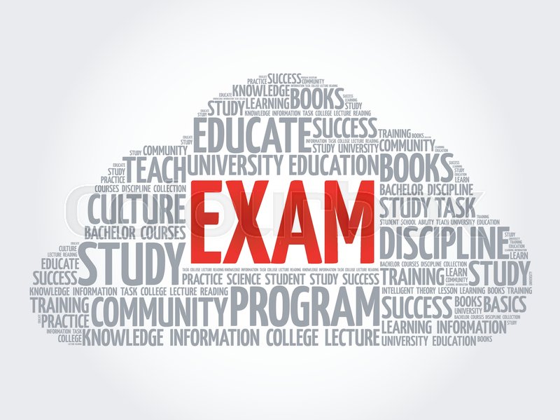 EXAM word cloud collage, education ... | Stock vector | Colourbox