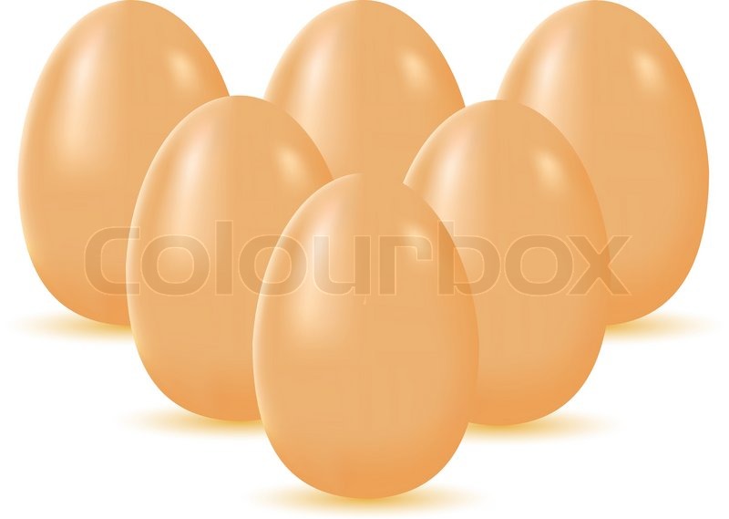 Ei Abbildung auf weißem Hintergrund | Stock Bild | Colourbox