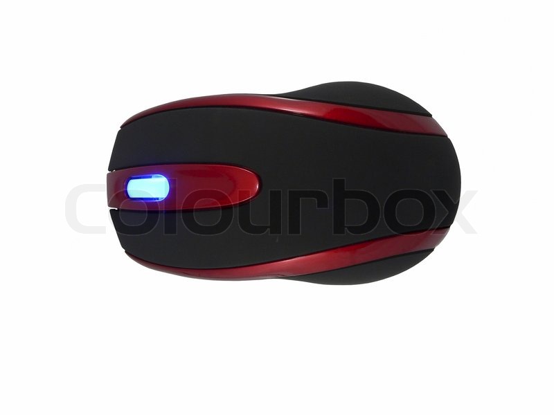 Computer red and black mouse isolated ... | Stock image | Colourbox