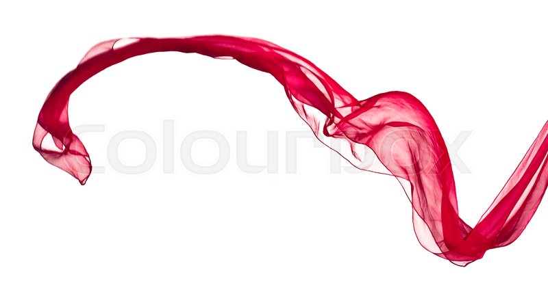 Red scarf in the wind , isolated on ... | Stock image | Colourbox