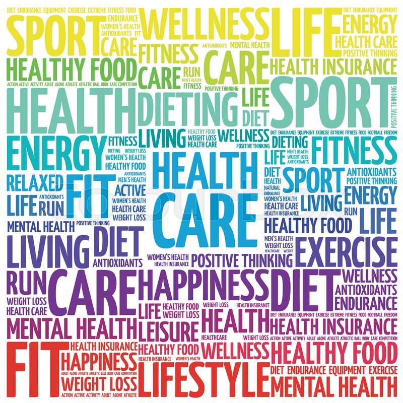 Health care word cloud, health concept | Stock vector | Colourbox