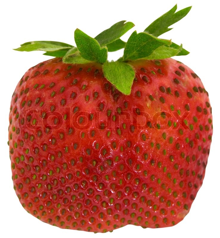 Erdbeere auf einem weißen Hintergrund | Stock Bild | Colourbox