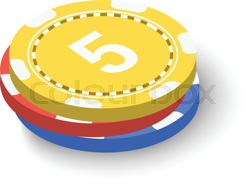 Stack of poker chips icon. Isometric ... | Stock vector | Colourbox