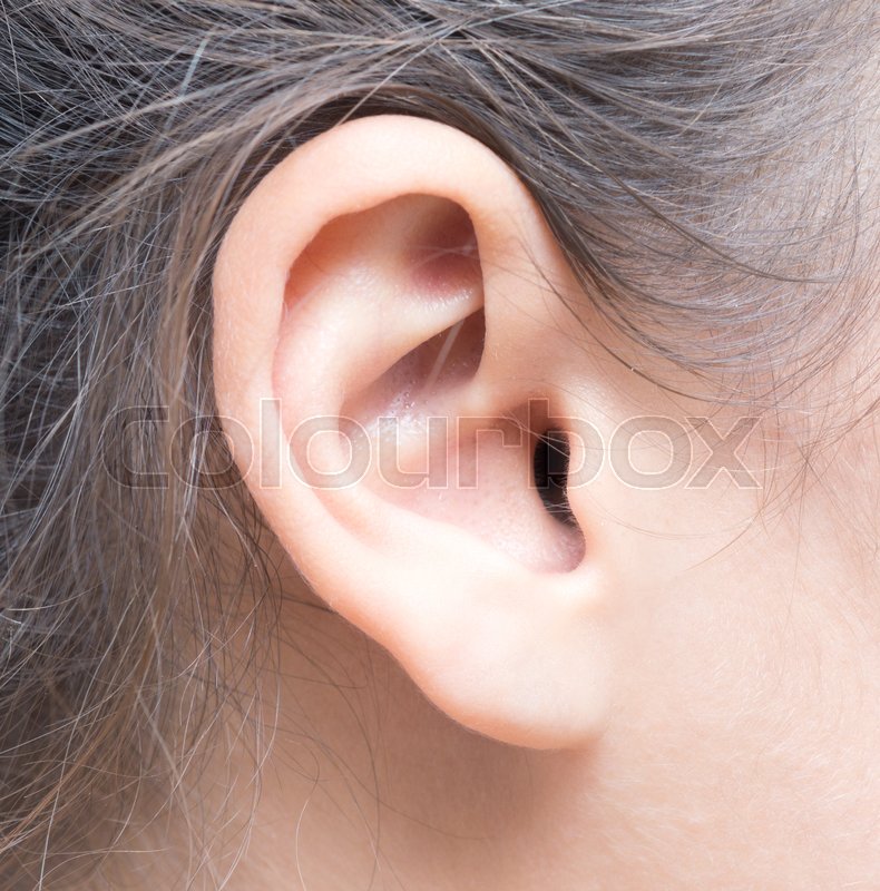 Close up shot of woman ear | Stock image | Colourbox