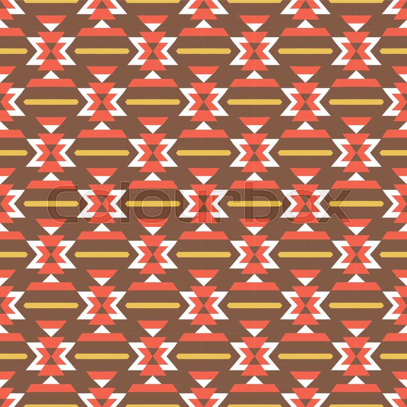Seamless colorful aztec pattern | Stock vector | Colourbox