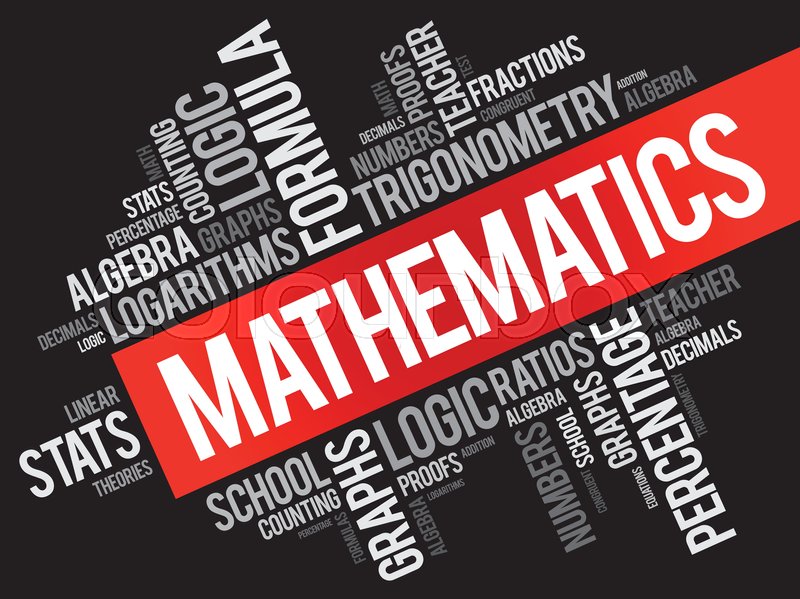Mathematics word cloud collage, ... | Stock vector | Colourbox
