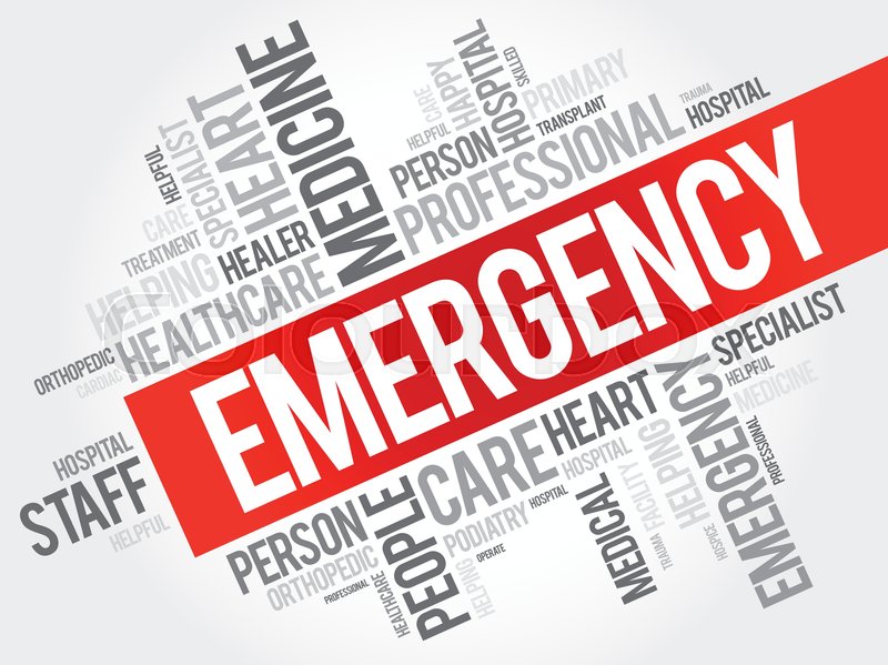 Emergency word cloud collage, ... | Stock vector | Colourbox