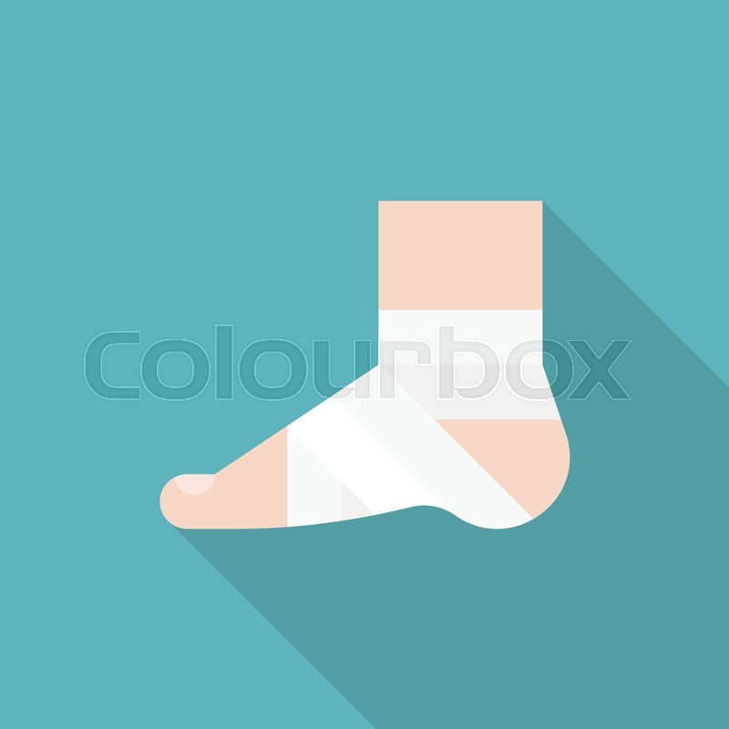 Wrapped Sprained Ankle
