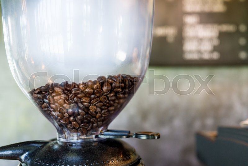 Close up boil vapor coffee beans in ... | Stock image | Colourbox