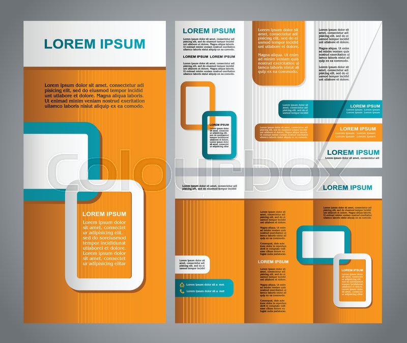 Modern style brochure template design ... | Stock vector | Colourbox