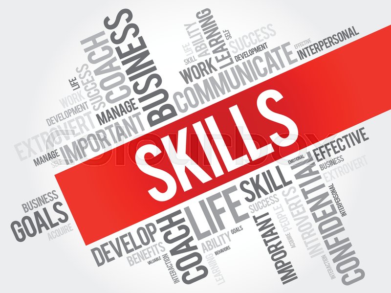 SKILLS word cloud collage, business ... | Stock vector | Colourbox