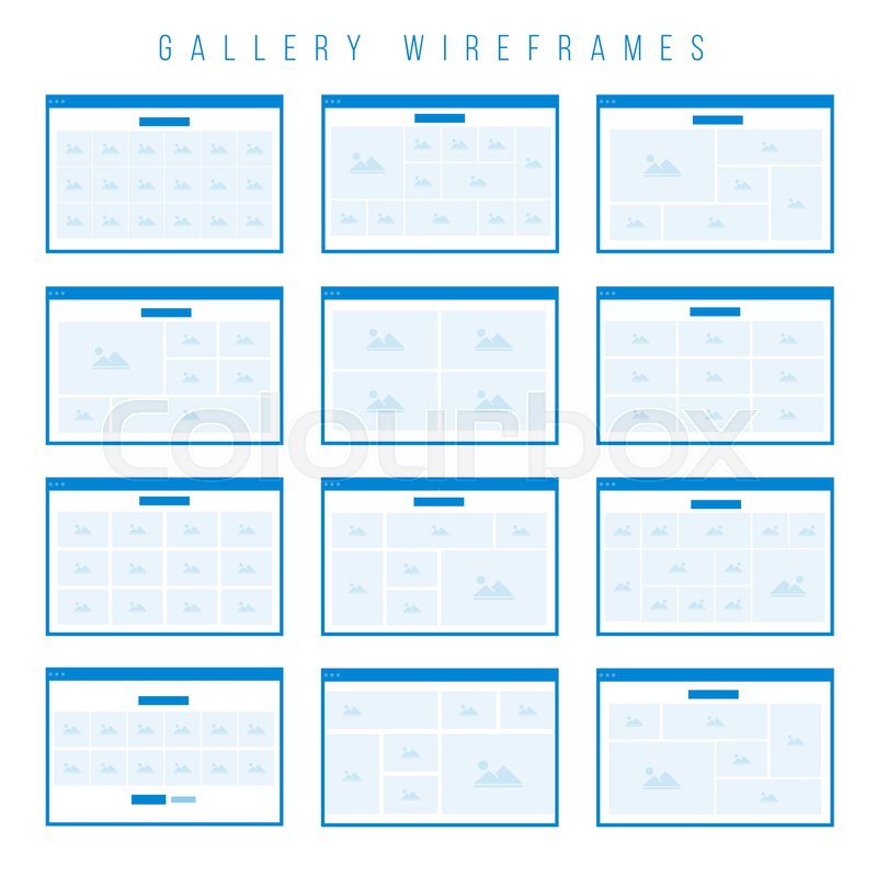 Wireframe components to build your own ... | Stock vector | Colourbox