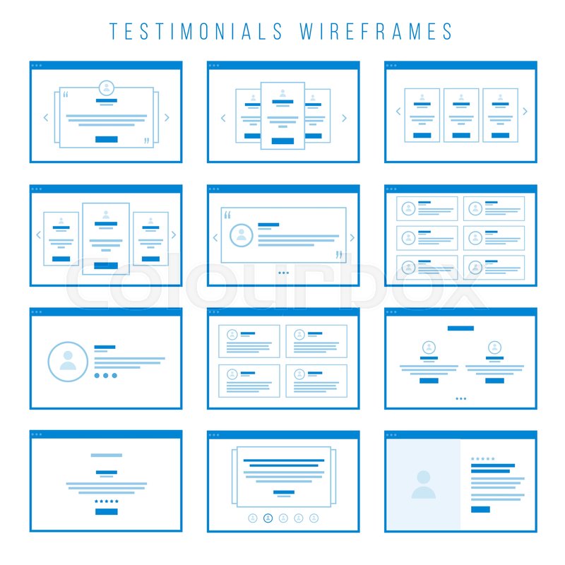Wireframe components to build your own ... | Stock vector | Colourbox