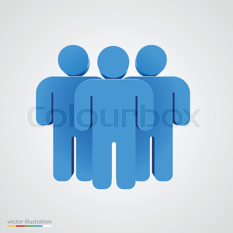 Three-dimensional people group. ... | Stock vector | Colourbox