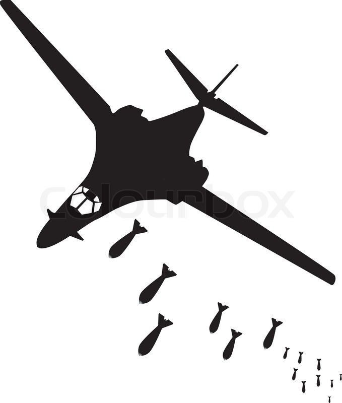 Bombardment vector | Stock vector | Colourbox