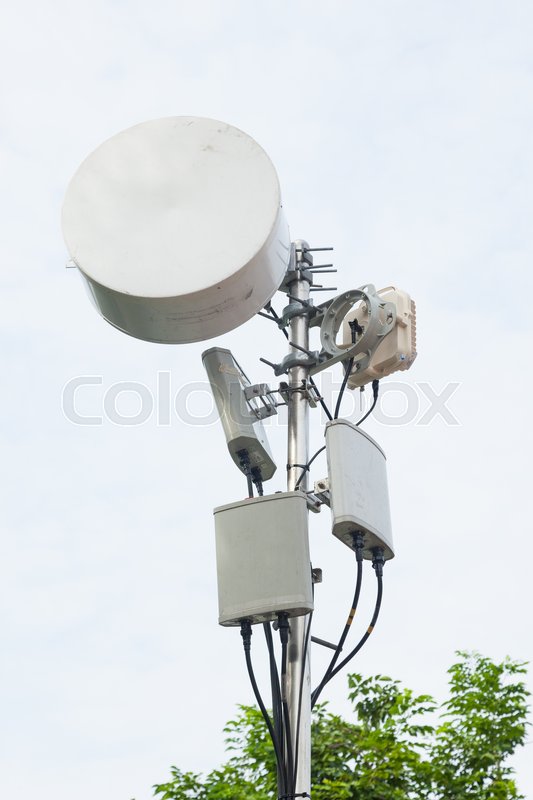 Telecommunication equipment on the ... | Stock image | Colourbox