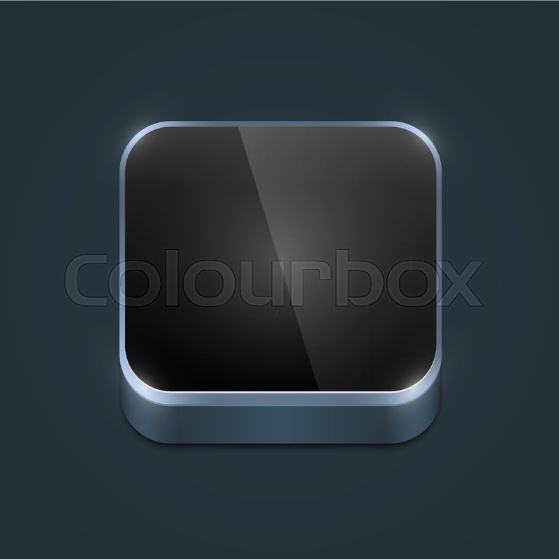 Button apps metal icon art. Vector ... | Stock vector | Colourbox