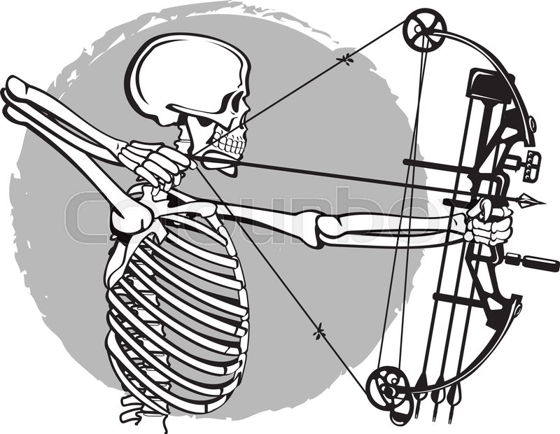 Skeleton Bow Hunter Tattoos