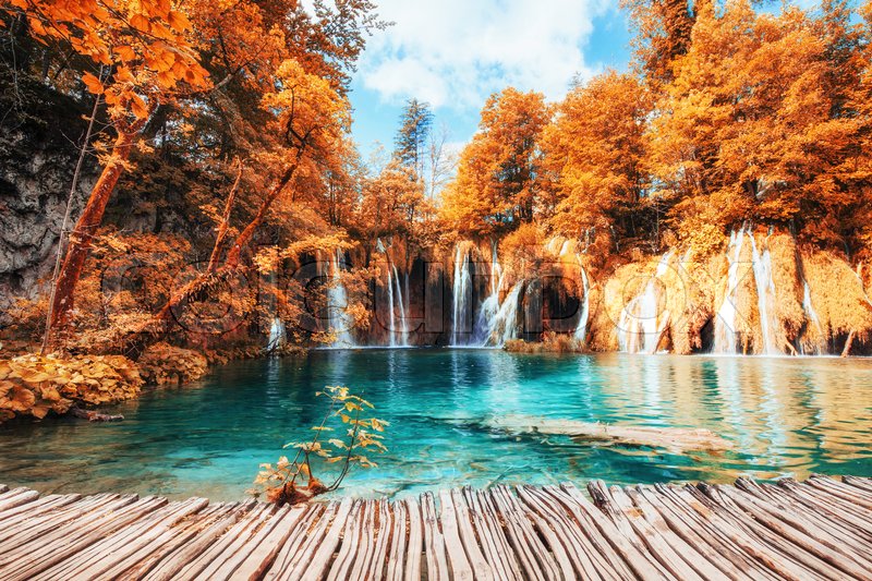 Scenic views of the turquoise water and ... | Stock image | Colourbox