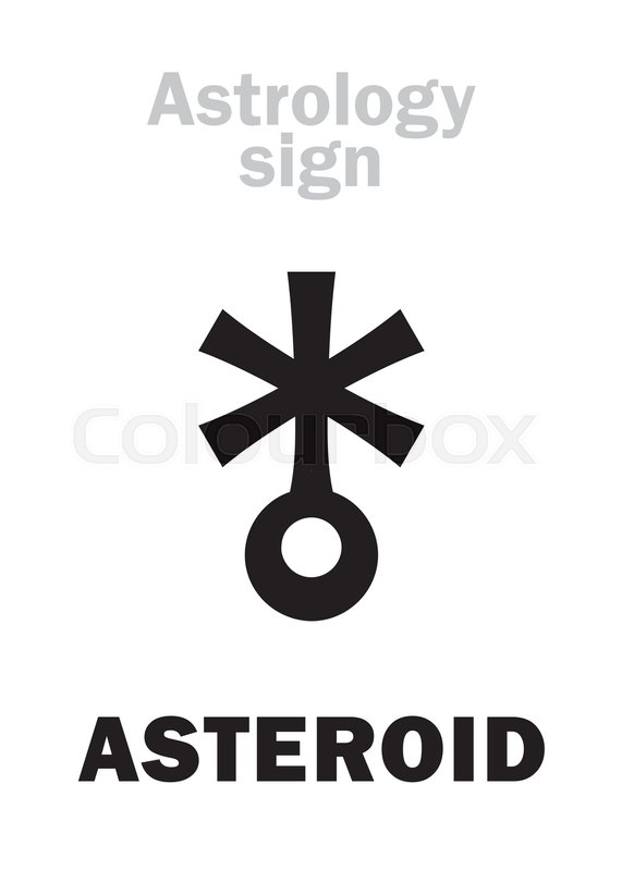 Astrology Alphabet: ASTEROID, little ... | Stock vector | Colourbox
