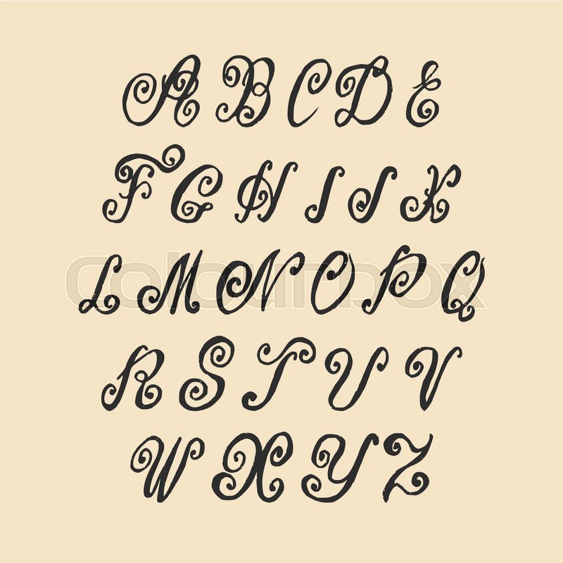 Fancy Calligraphy Alphabet