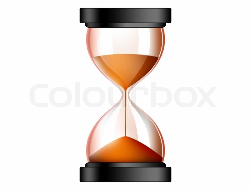 Timeglas illustration isoleret på en ... | Stock foto | Colourbox