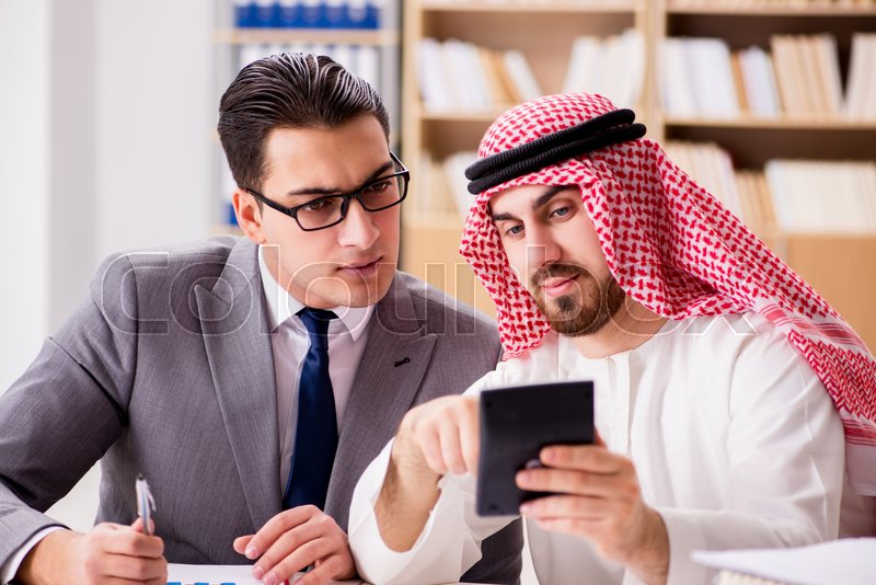 Diverse business concept with arab ... | Stock image | Colourbox