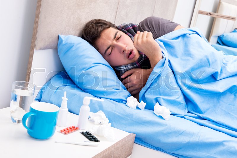 Sick Man In Bed