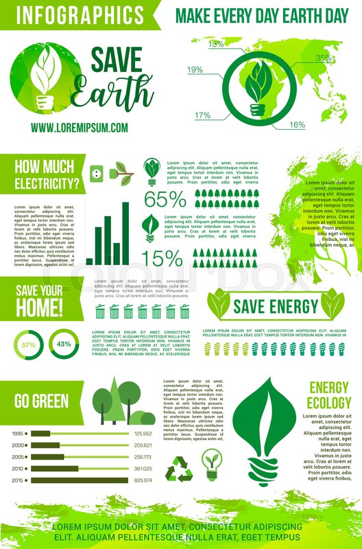 Earth Day vector infographics elements ... | Stock vector | Colourbox