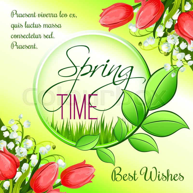 Spring holidays vector greeting card ... | Stock vector | Colourbox