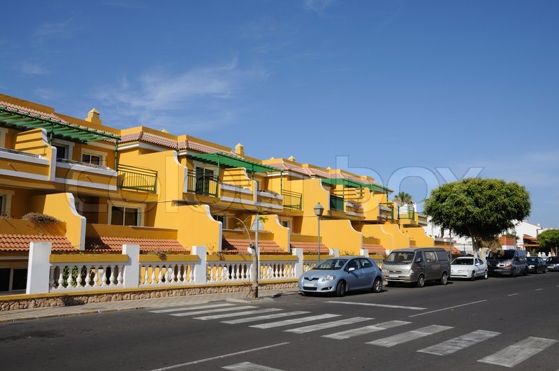 Street in Caleta de Fuste, ... | Stock image | Colourbox