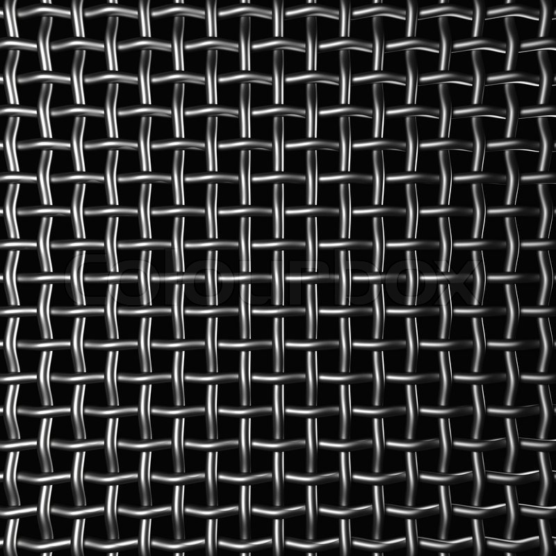 Metal wire mesh isolated on the black background | Stock Photo | Colourbox