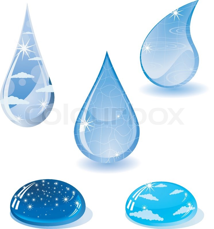 Vector Reihe von Wassertropfen | Stock-Vektor | Colourbox