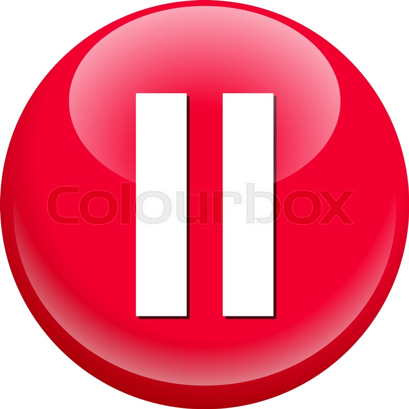 Pause button | Stock vector | Colourbox